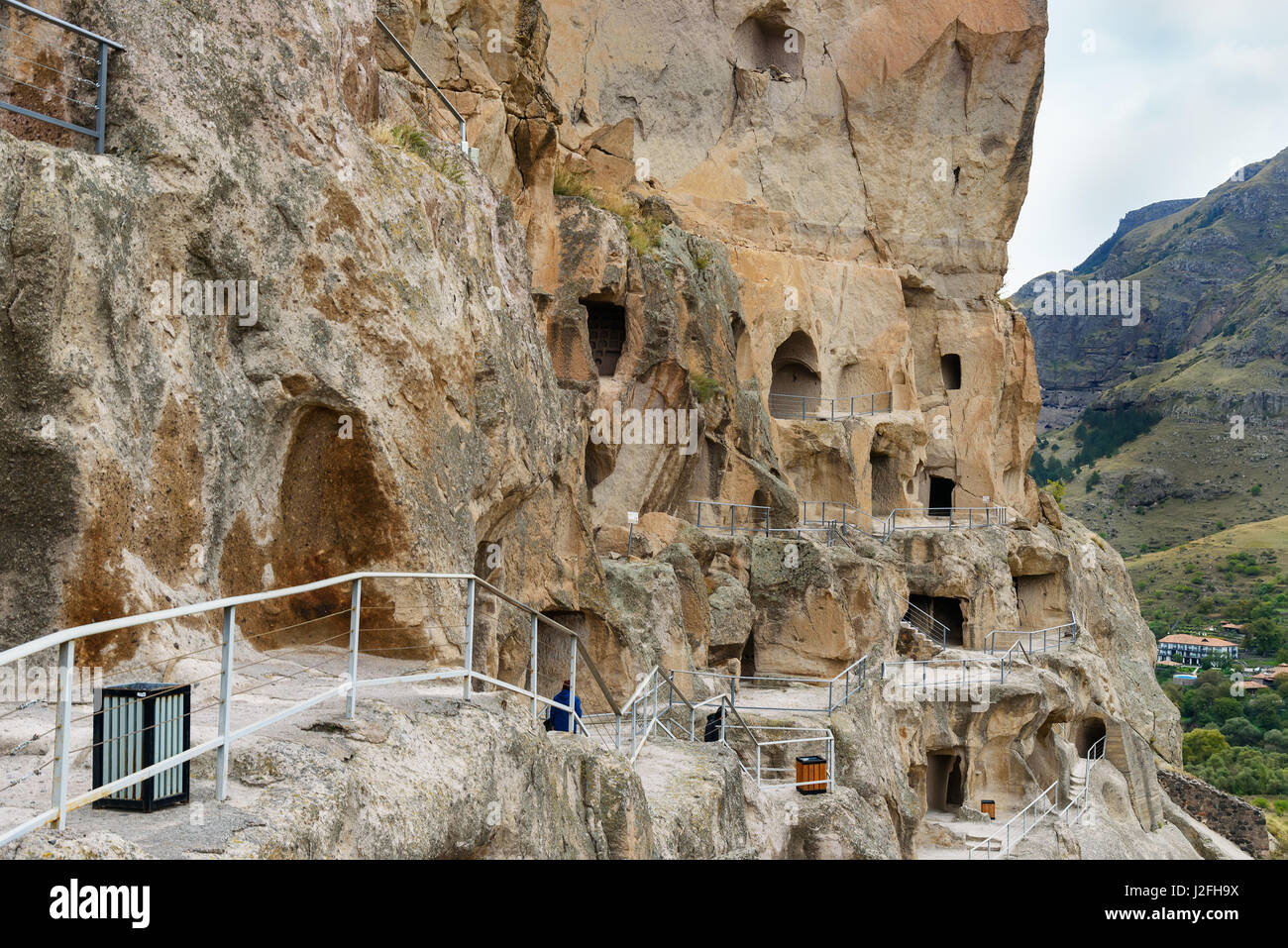 Vardzia cave monastery, complex of carved in rock . Georgia Stock Photo ...