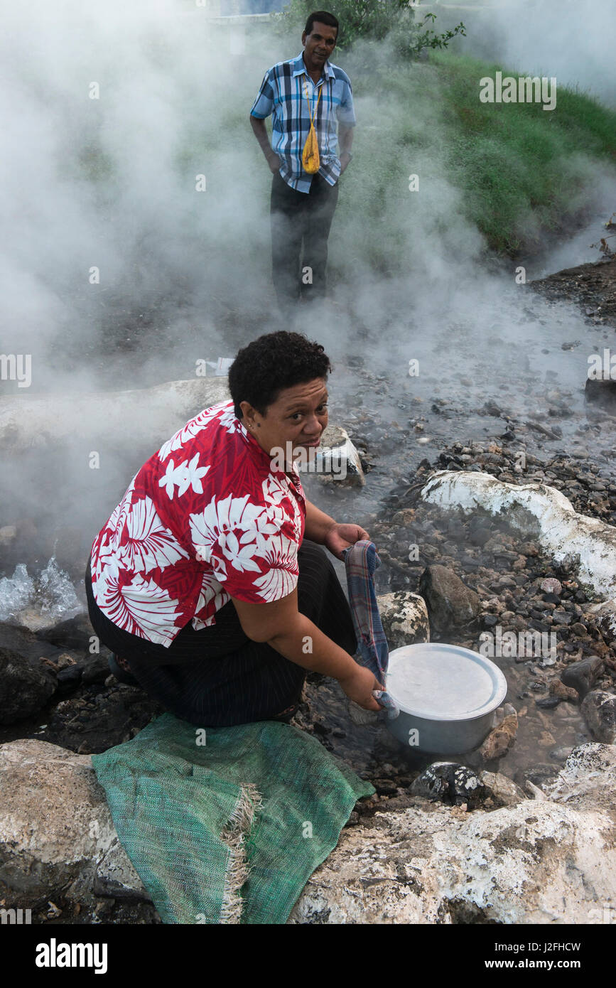 Savusavu Bay Hot springs, Vanua Levu, Fiji. Natural hot springs that ...