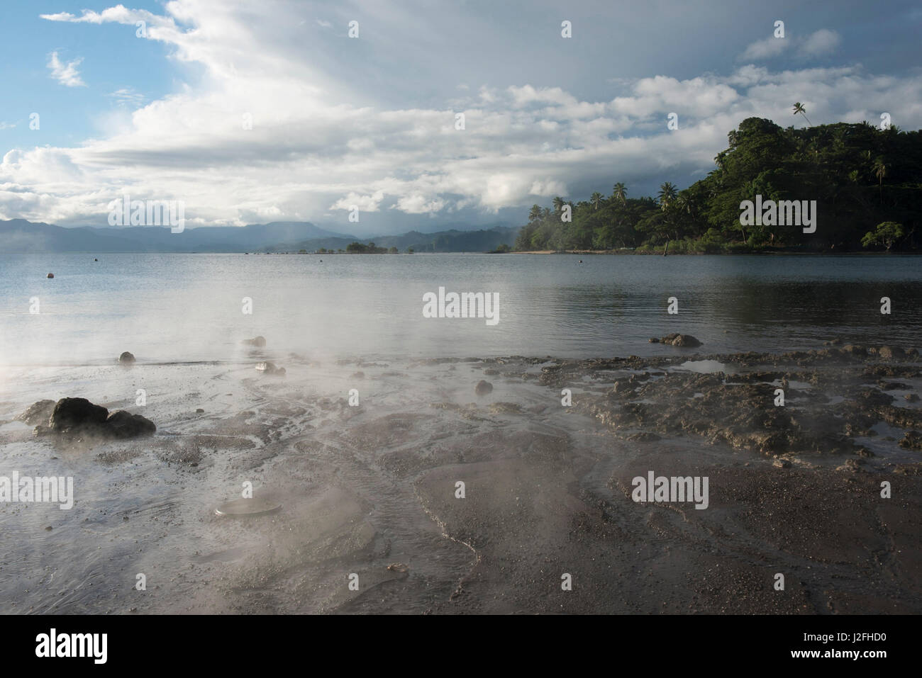 Savusavu Bay Hot springs, Vanua Levu, Fiji. Natural hot springs that ...