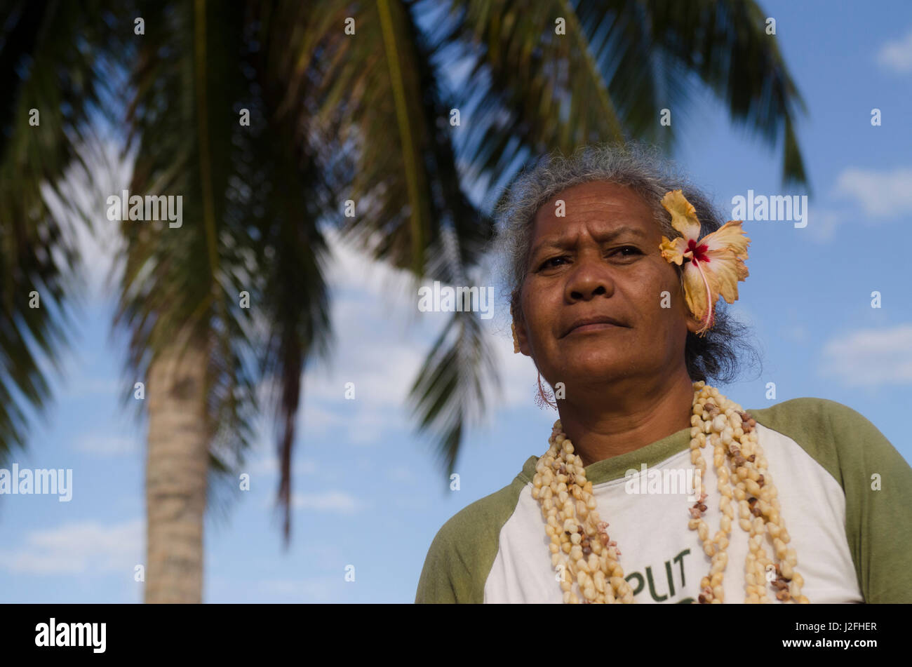 Woman traditional dress for ceremony, Kioa Island, Fiji Stock Photo - Alamy