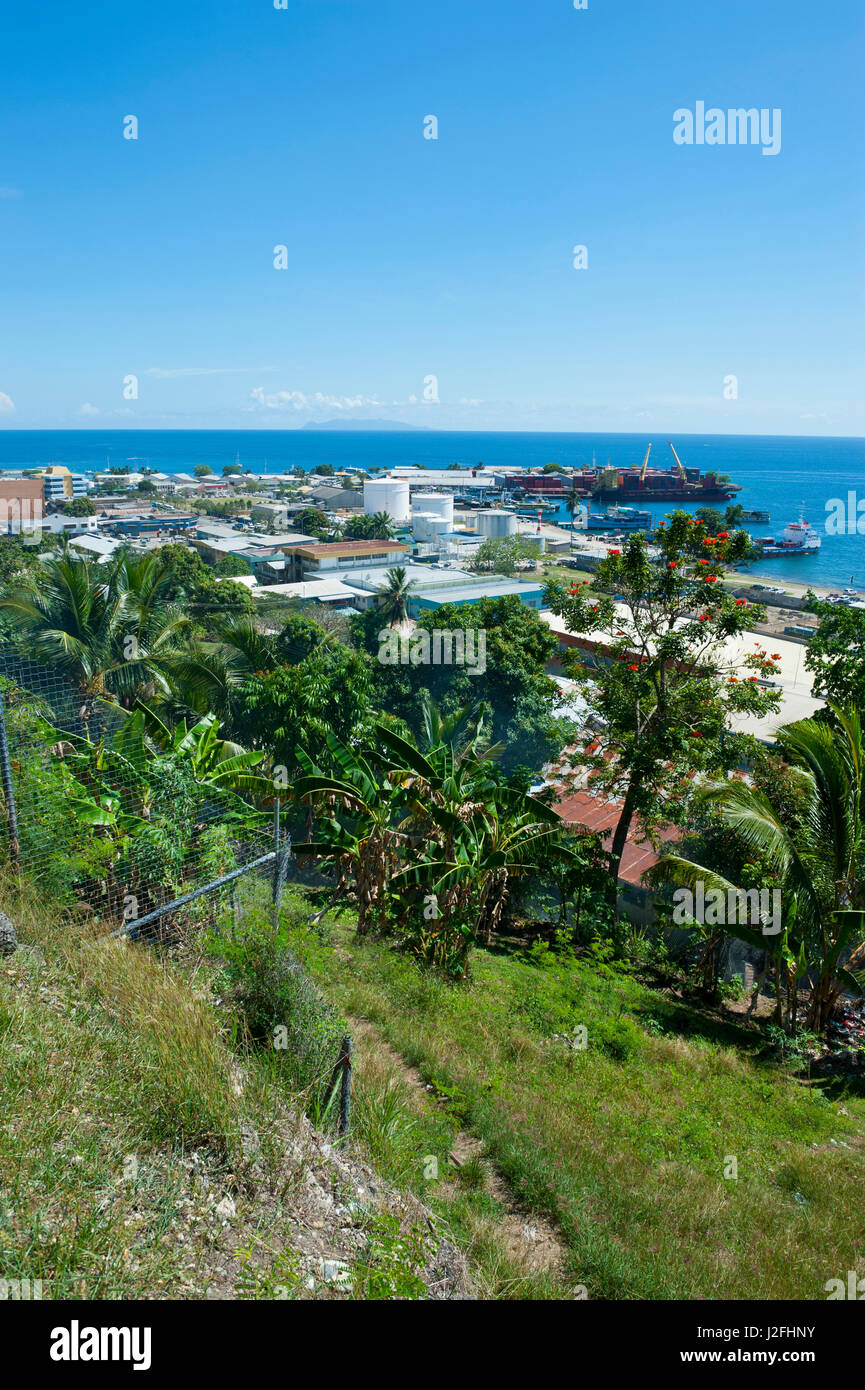 Overlook over Honiara, capital of the Solomon Islands, Pacific Stock ...