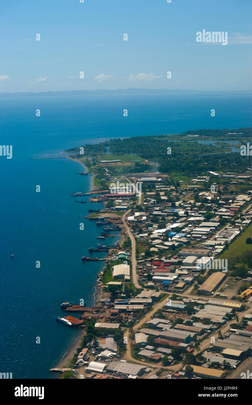 Aerial of Honiara, capital of the Solomon Islands, Pacific Stock Photo ...