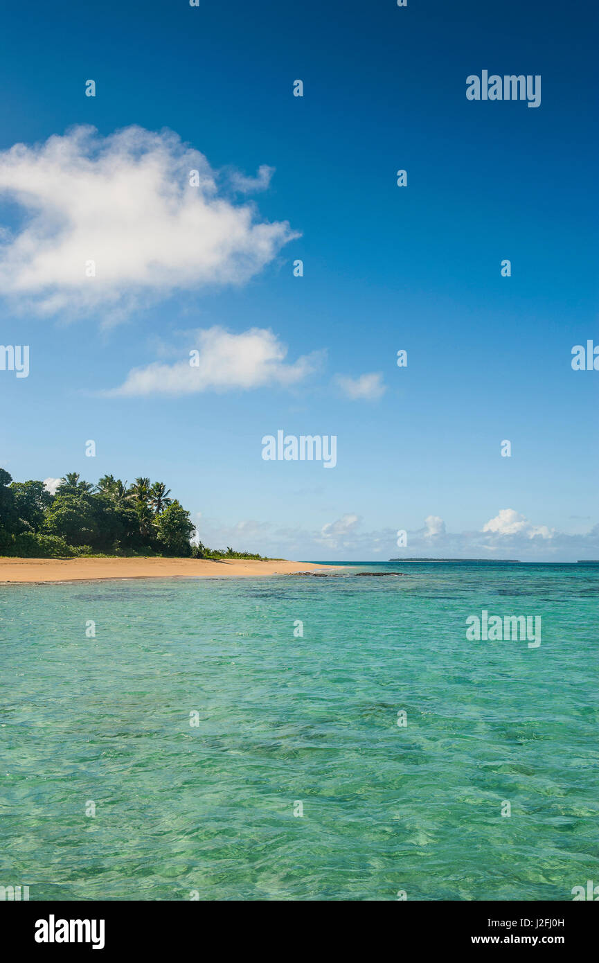 Little island with a white sand beach in Ha'apai, Tonga, South Pacific ...