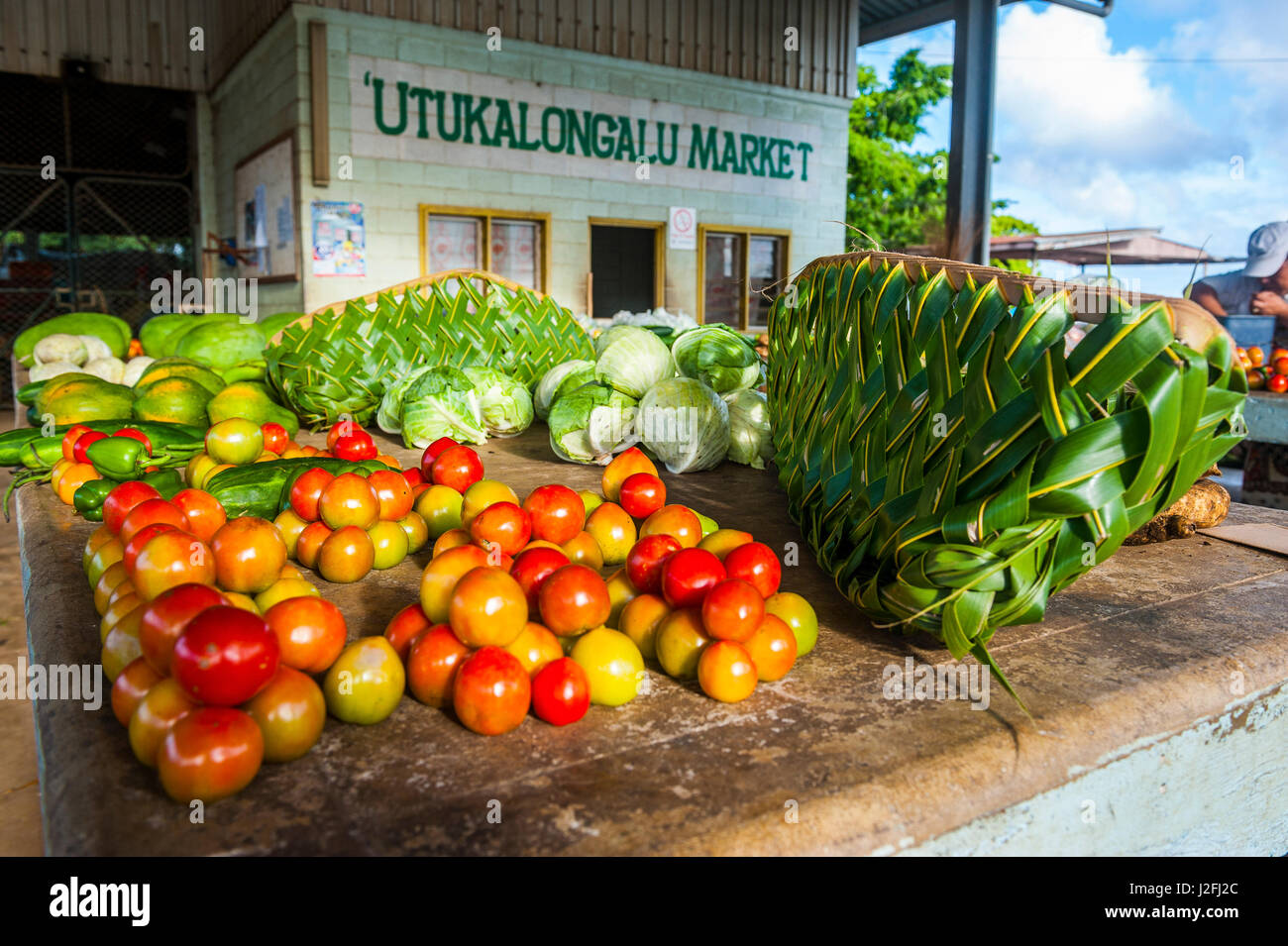Local market in Neifu, Vava'u, Tonga, South Pacific Stock Photo - Alamy