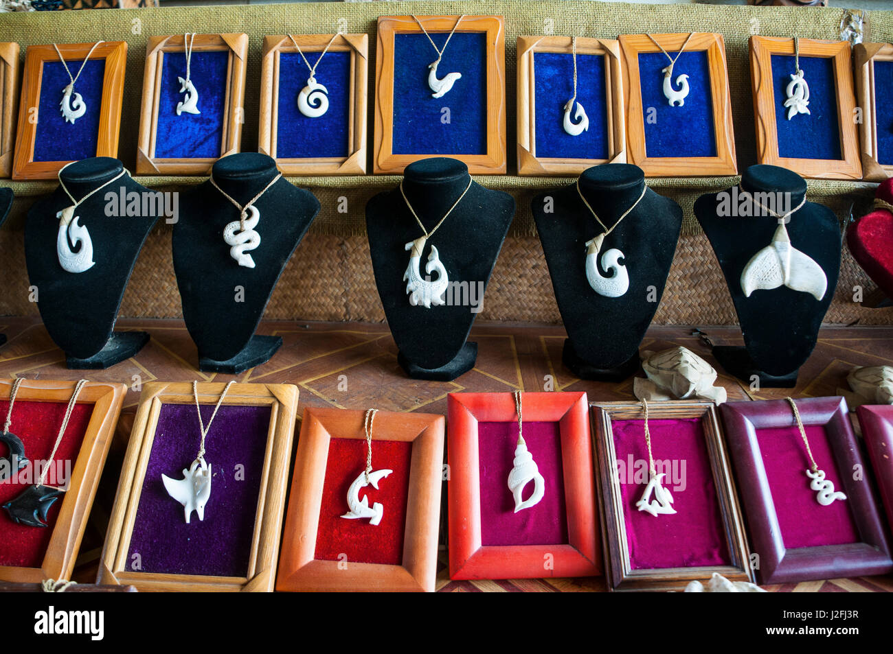 Shells for sale in the Souvenir market in Neiafu, Vava'u, Tonga, South ...