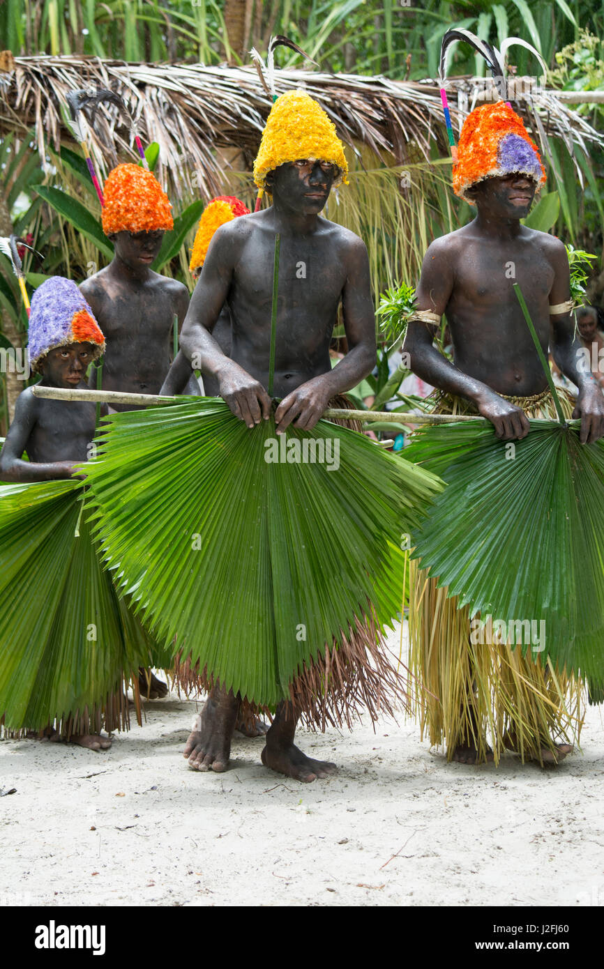 Republic of Vanuatu, Torres Islands, Loh Island. Ceremonial dance in ...