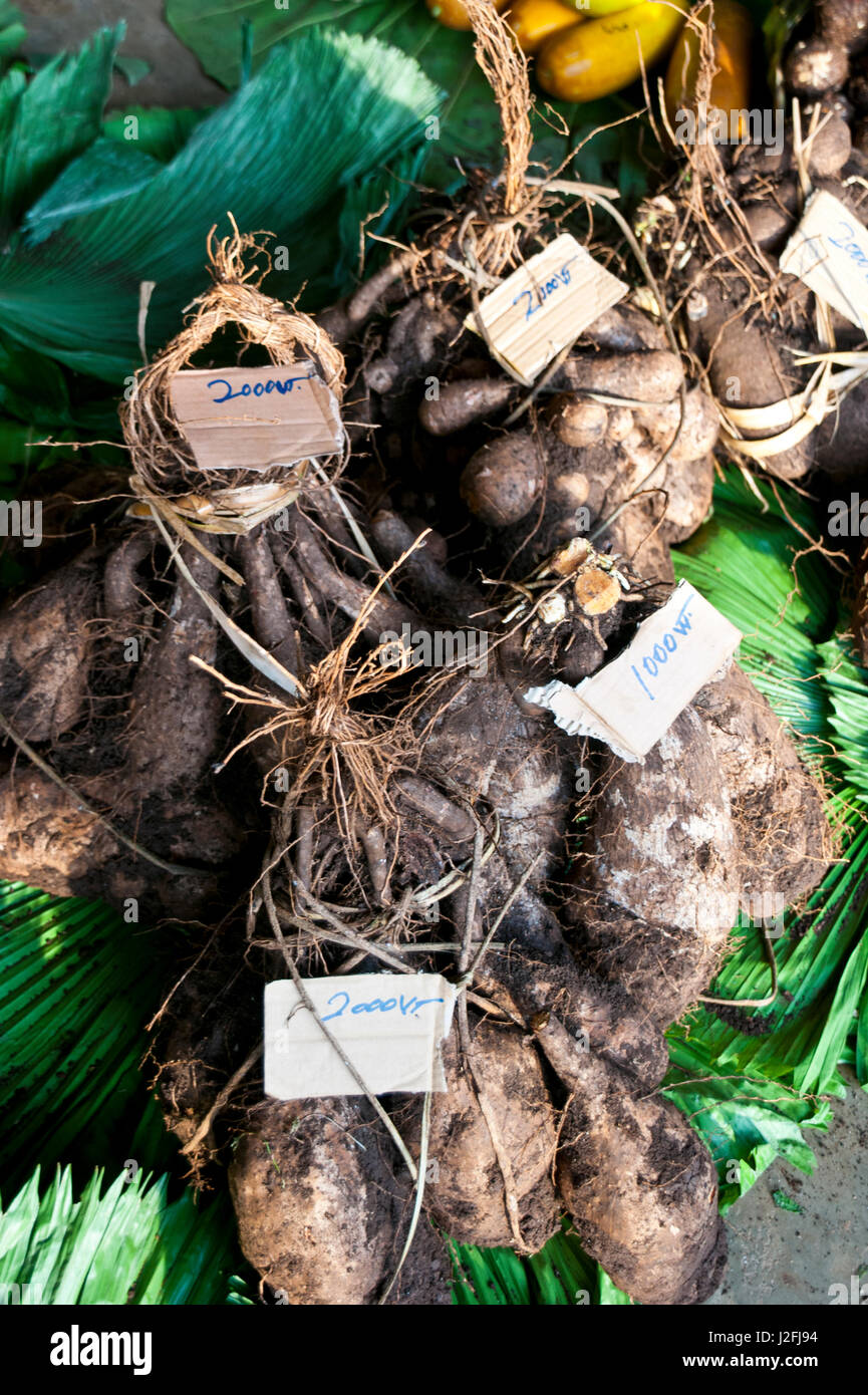 Vegetables for sale at the market of Luganville capital of Espiritu ...
