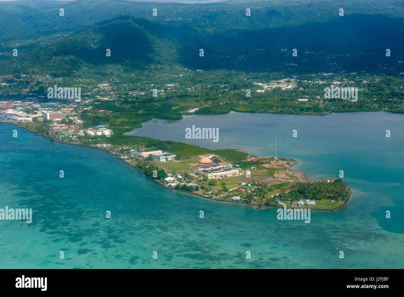 Aerial of the island of Upolu, Samoa, South Pacific Stock Photo - Alamy