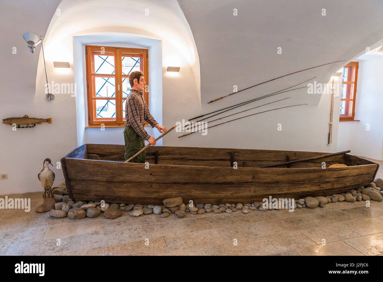 Fishing display in the Natural History Museum, Brod, Croatia (Large ...
