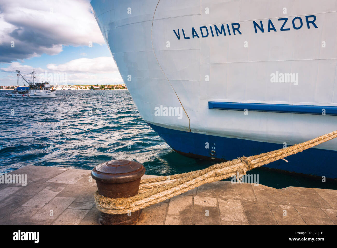 Large ship at dock, Zadar, Dalmatian Coast, Croatia (Large format sizes ...