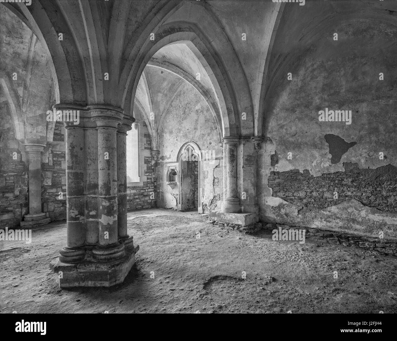 Lacock abbey interior Black and White Stock Photos & Images - Alamy