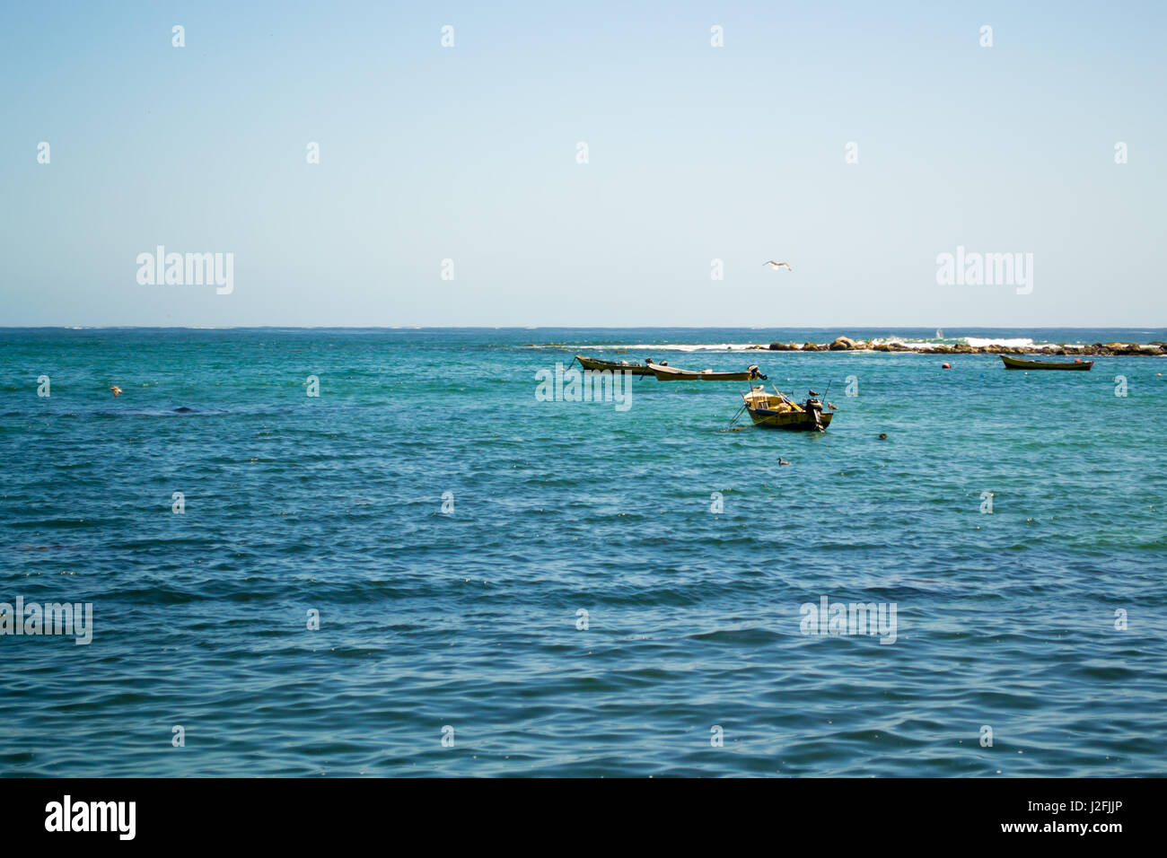 Wide view of seashore in Algarrobo Chile Stock Photo - Alamy