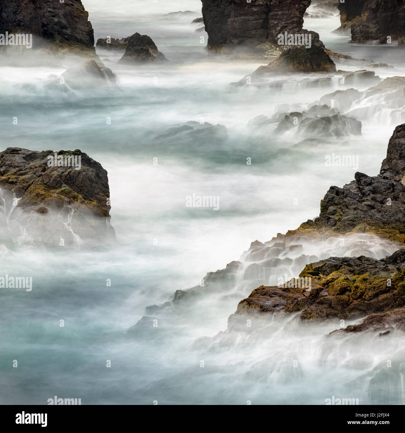 Famous cliffs and sea stacks of Esha Ness, a major attraction on the ...