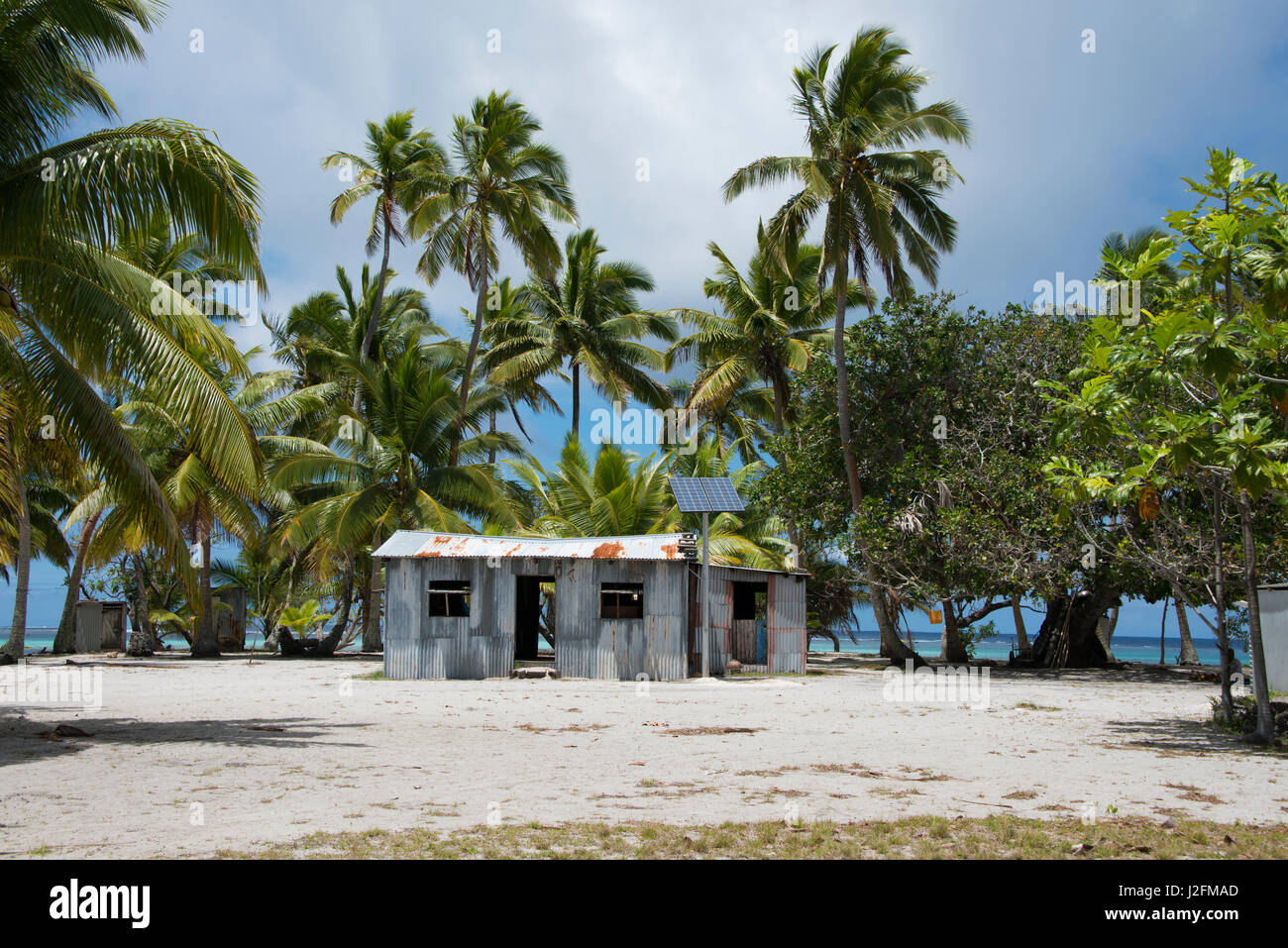 Fiji, Southern Lau Group, Island of Fulanga. Village of Fulanga ...