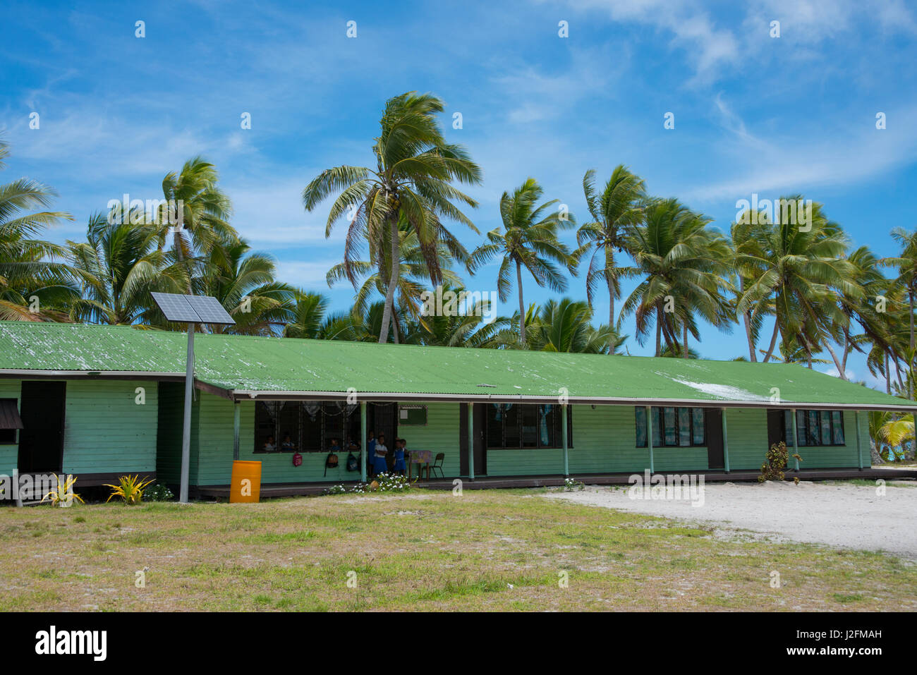 Fiji, Southern Lau Group, Island of Fulanga. Village of Fulanga primary ...