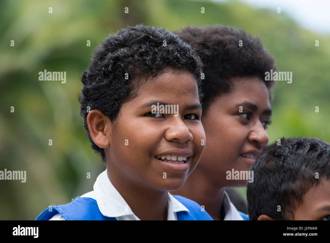 Fiji, Southern Lau Group, Island of Fulanga. Village of Fulanga primary ...