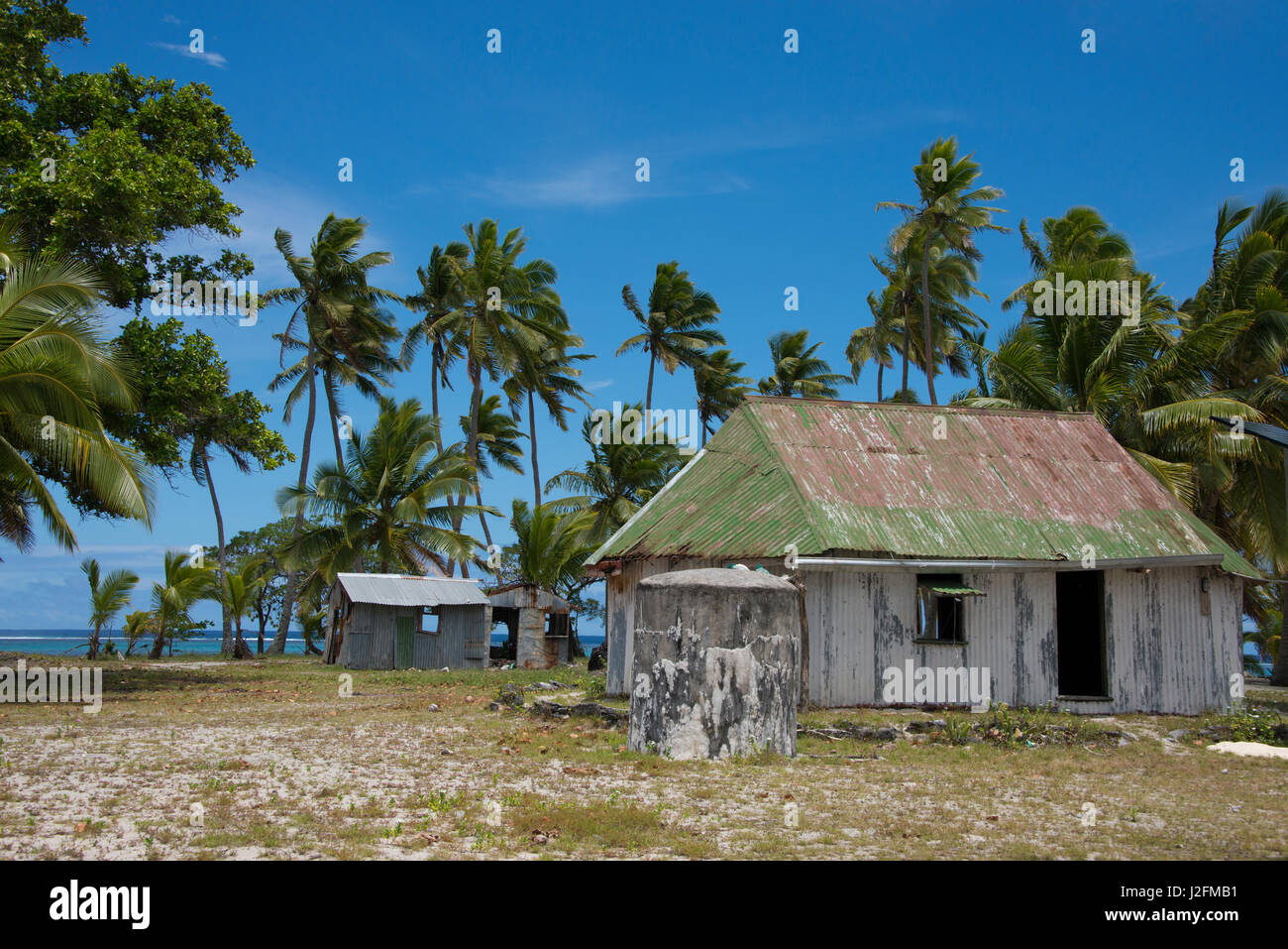 Fiji, Southern Lau Group, Island of Fulanga. Village of Fulanga ...