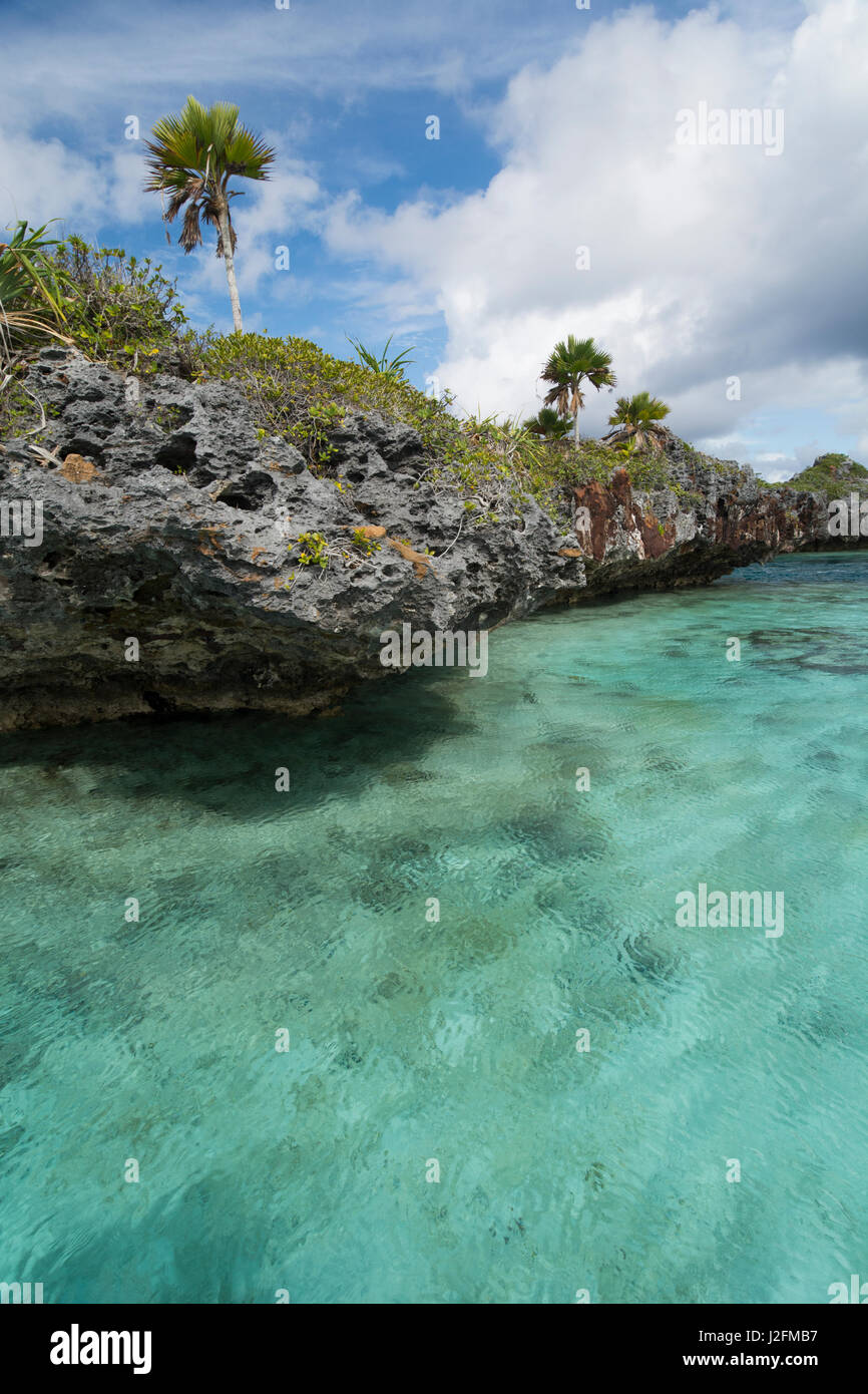 Fiji, Southern Lau Group, Island of Fulanga. Scenic lagoon located ...