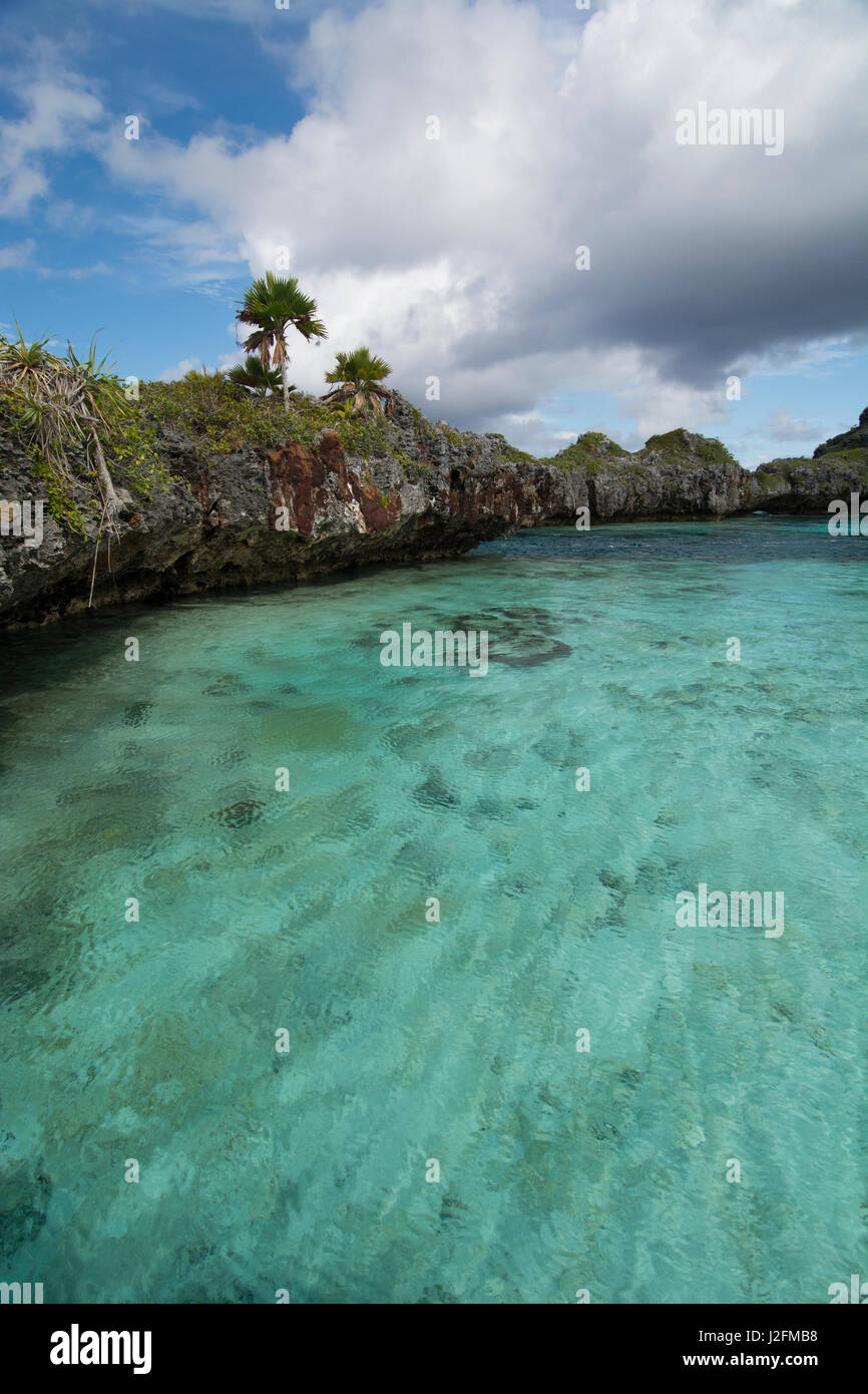 Fiji, Southern Lau Group, Island of Fulanga. Scenic lagoon located ...