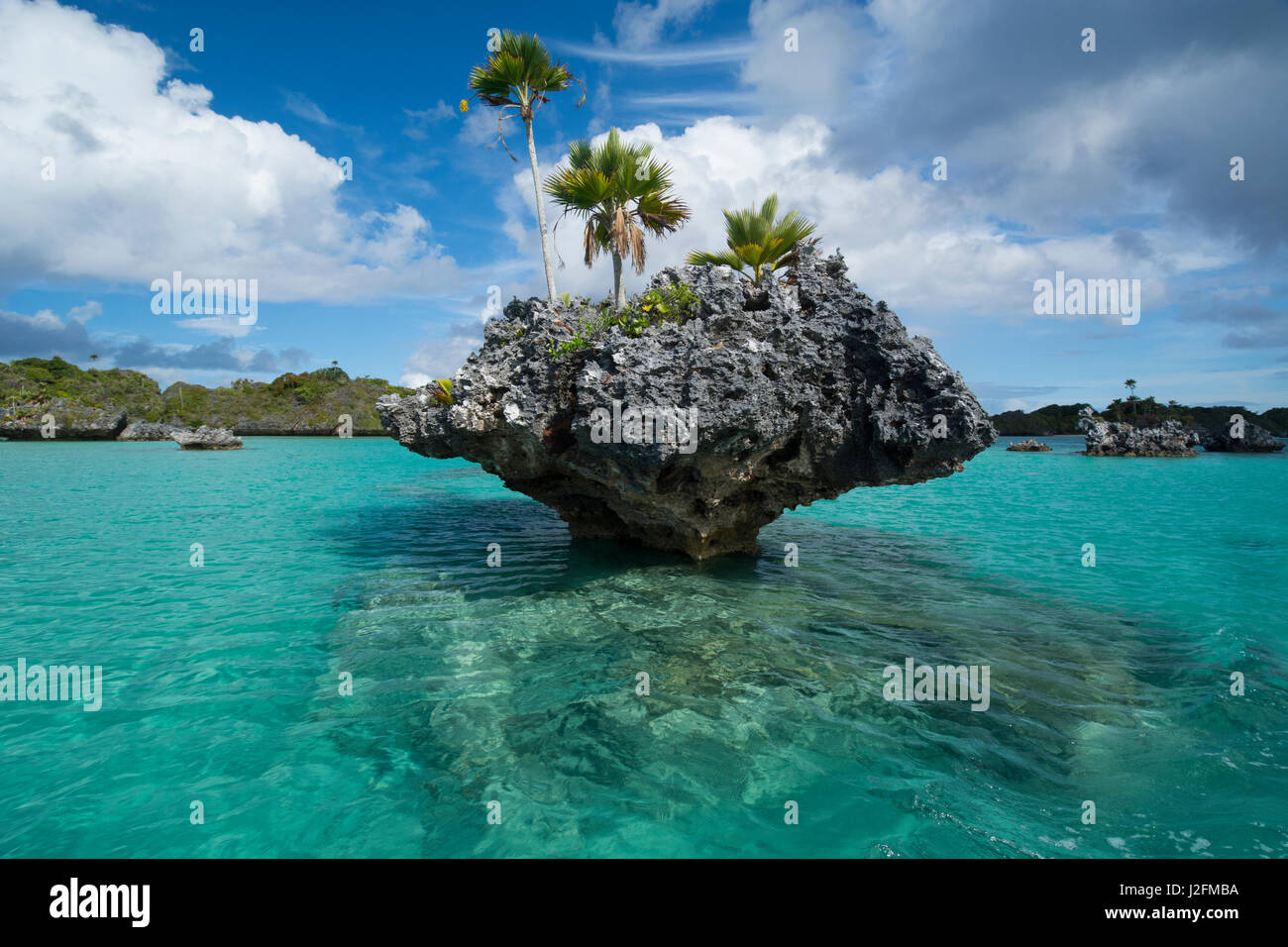 Fiji, Southern Lau Group, Island of Fulanga. Scenic lagoon located ...