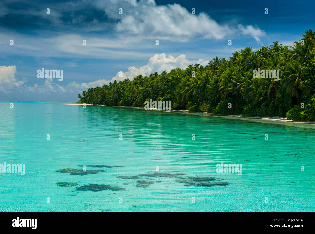 Little islet and turquoise water in the Ant Atoll, Pohnpei, Micronesia ...