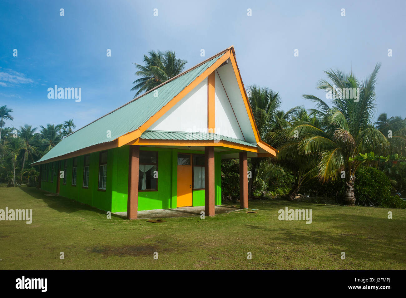 Colorful church, Island of Yap, Micronesia Stock Photo - Alamy