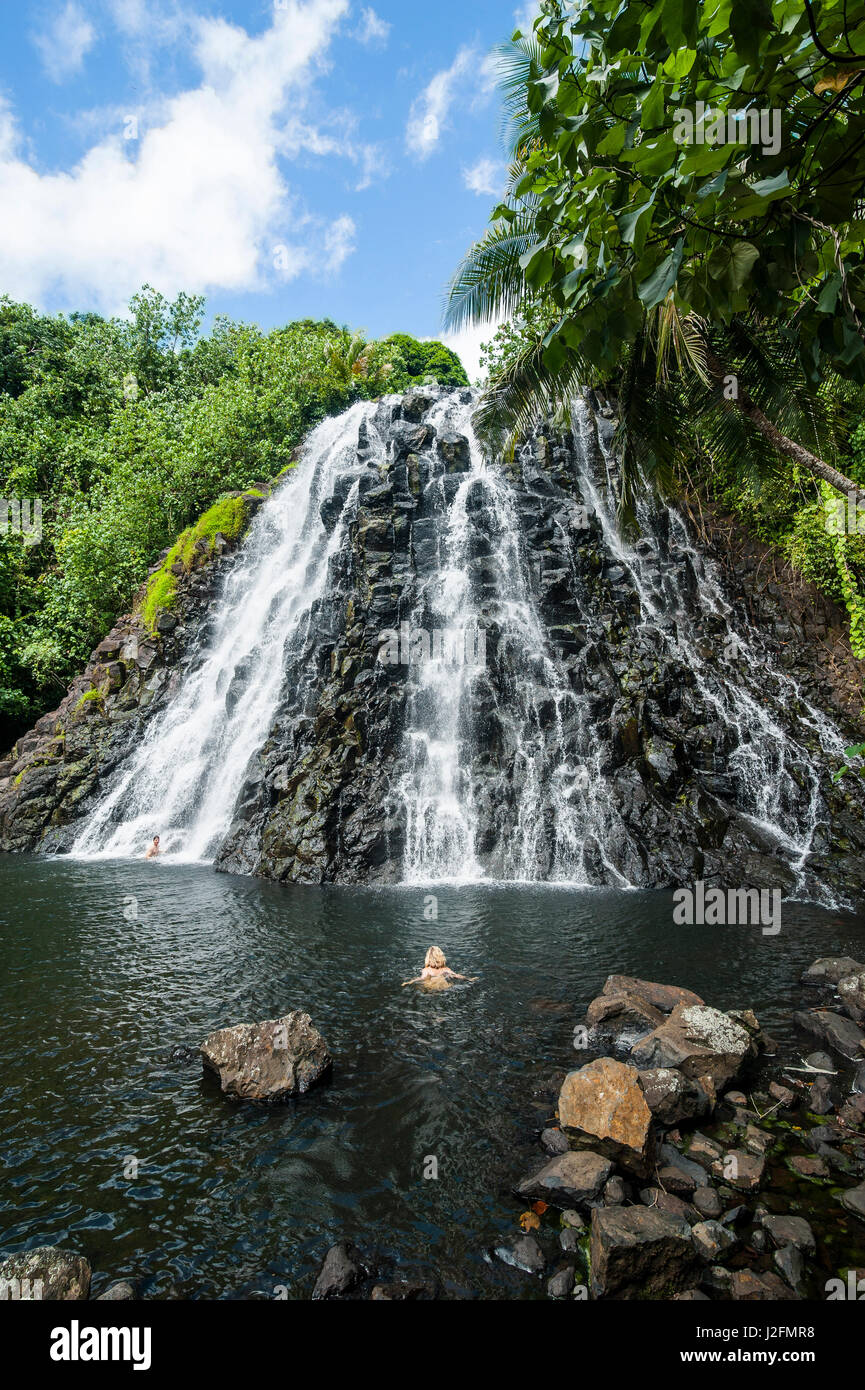 Kepirohi waterfall, Pohnpei, Micronesia, Central Pacific. (MR Stock ...