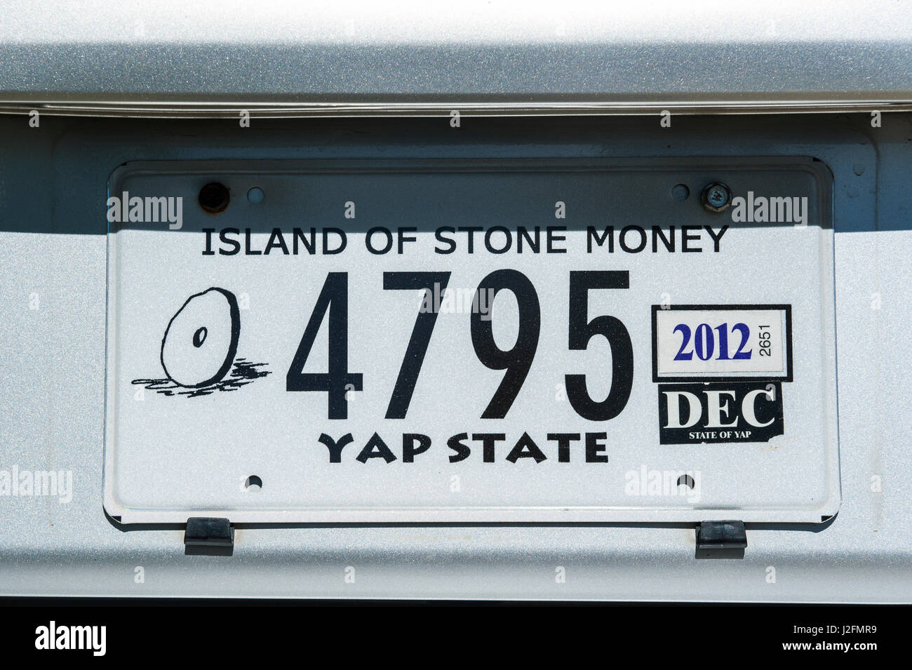 License plate of Yap, Island of Yap, Micronesia Stock Photo - Alamy