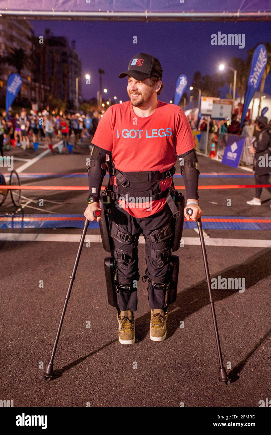 An accident-injured man who has lost the use of his legs prepares for a ...