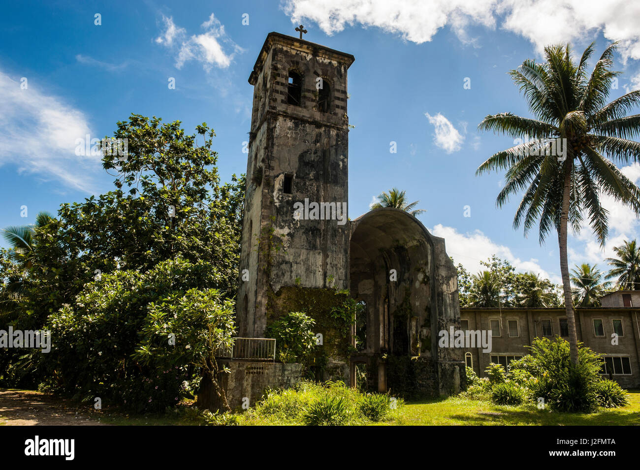 Old ruins of a church, Pohnpei, Micronesia, Central Pacific Stock Photo ...