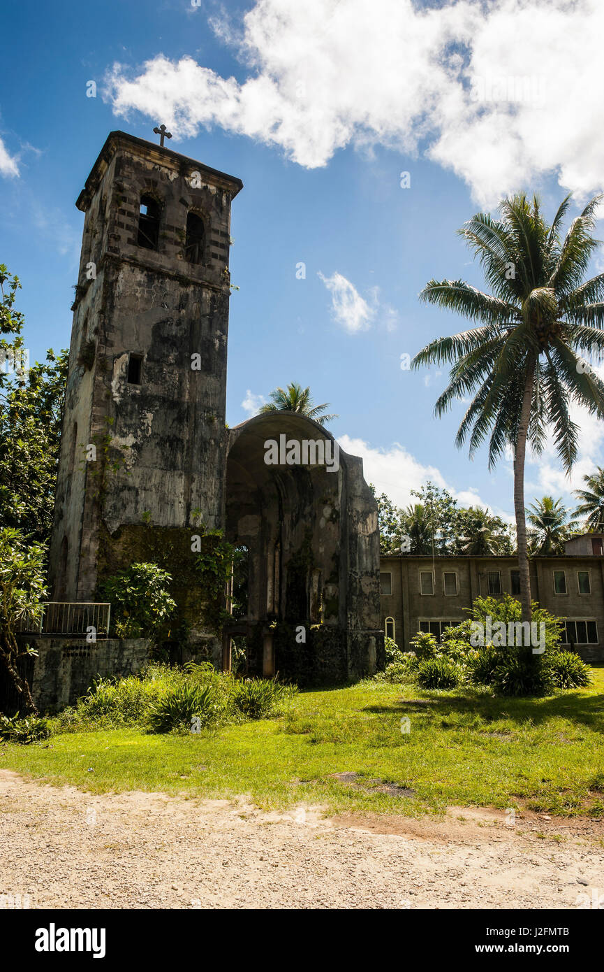 Old ruins of a church, Pohnpei, Micronesia, Central Pacific Stock Photo ...