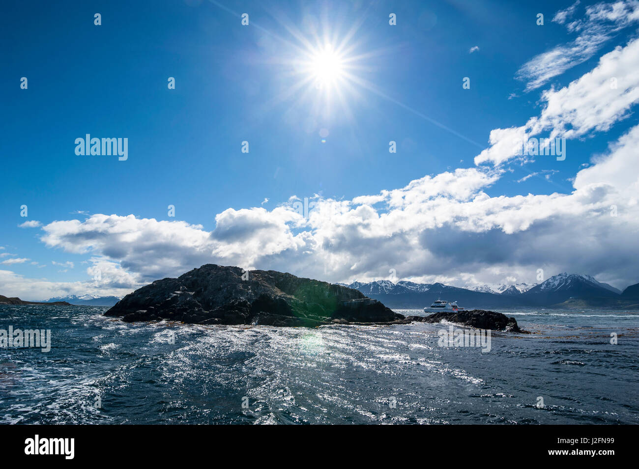 Island in the Beagle Channel, Ushuaia, Tierra del Fuego, Argentina ...