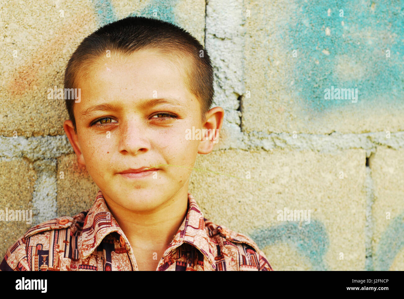 Belize, El Progreso, portrait of smiling boy at school Stock Photo - Alamy