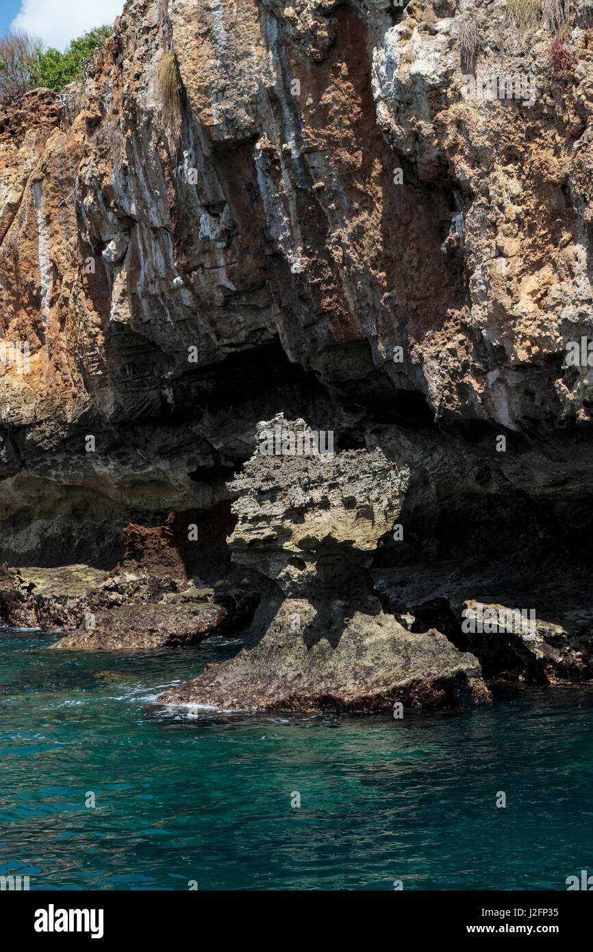 South America, Brazil, Fernando de Noronha. Volcanic rock formations ...