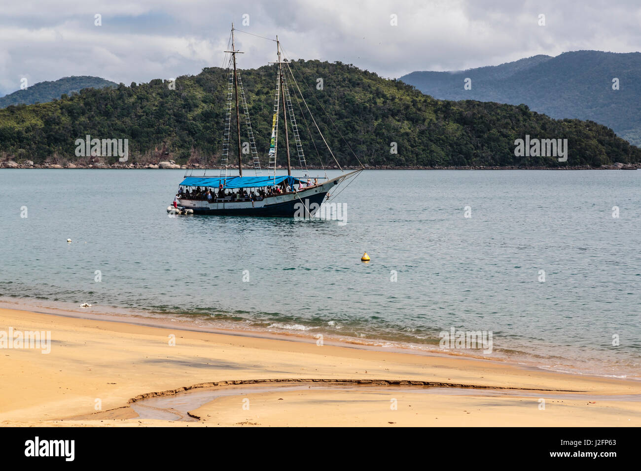 South America, Brazil, Ilha Anchieta. Ruins of the Anchieta Island ...