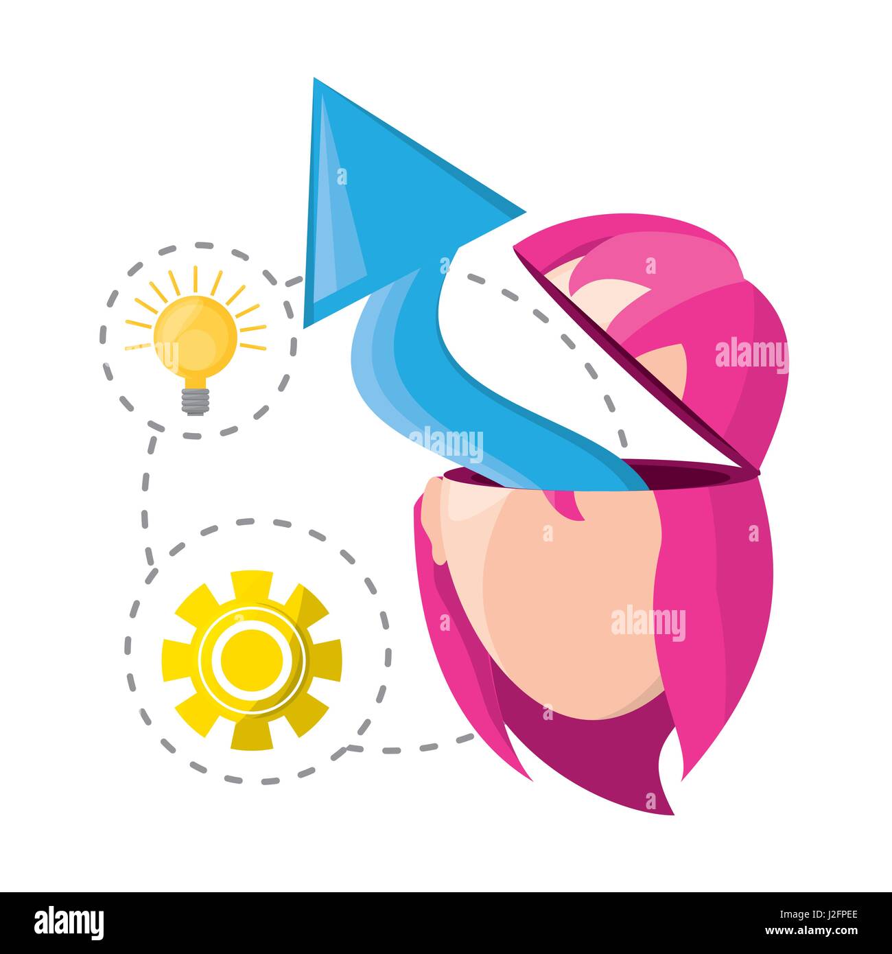 woman thinking in differents knowledge Stock Vector Image & Art - Alamy