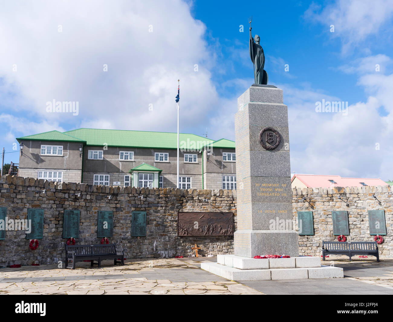 Stanley, the capital of the Falkland Islands in the South Atlantic. War ...