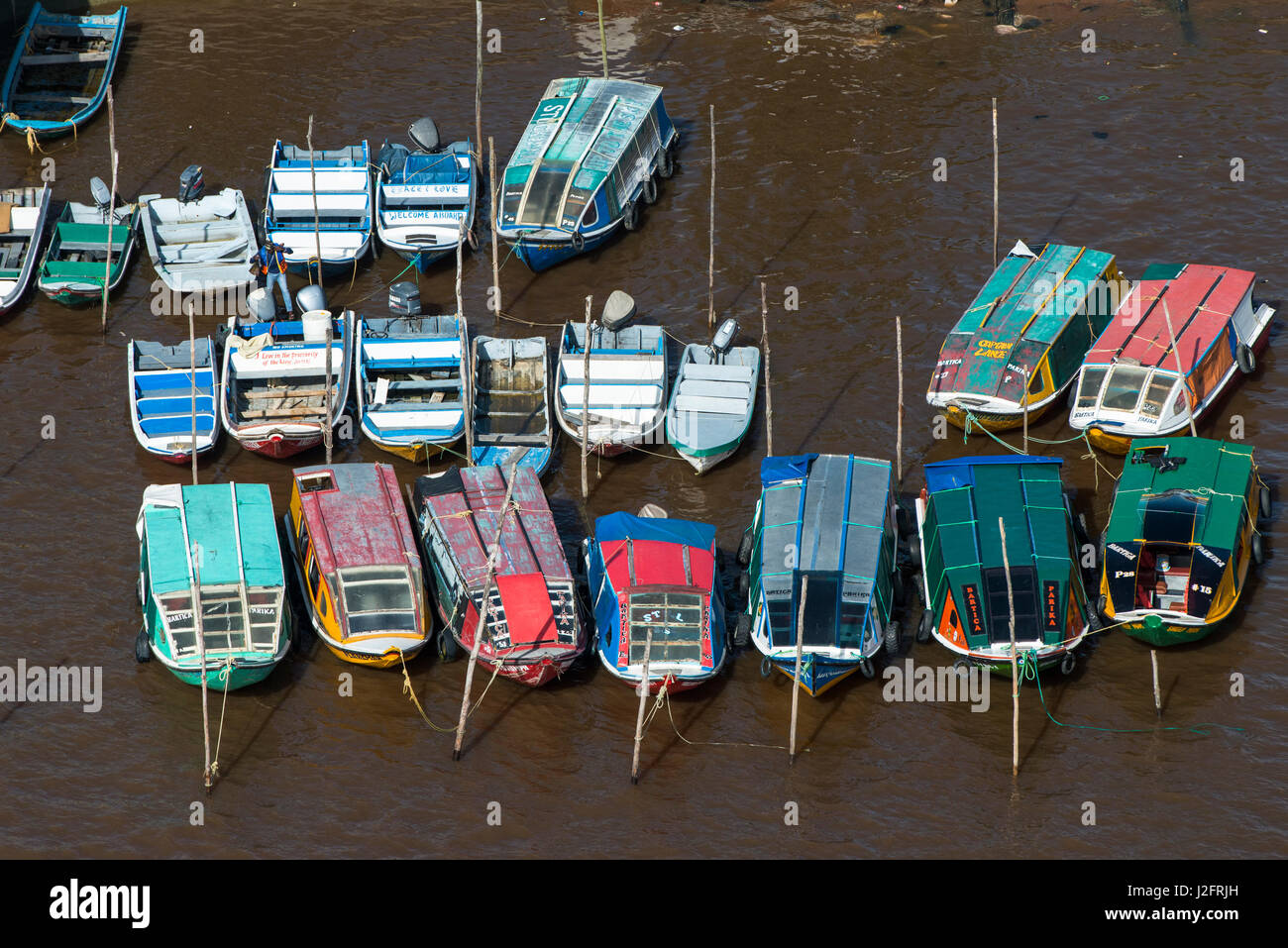 Bartica Town. Essequibo River, Guyana. Longest river in Guyana Stock ...