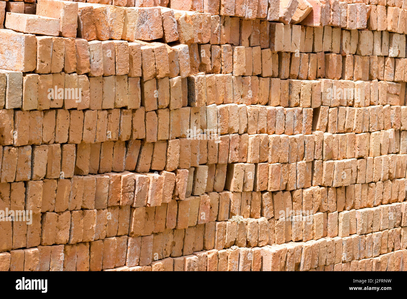 red brick roll for construction Stock Photo - Alamy