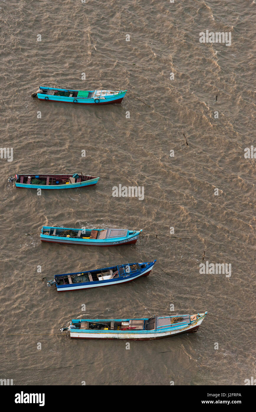 Fishing boats mahaica river entrance hi-res stock photography and ...
