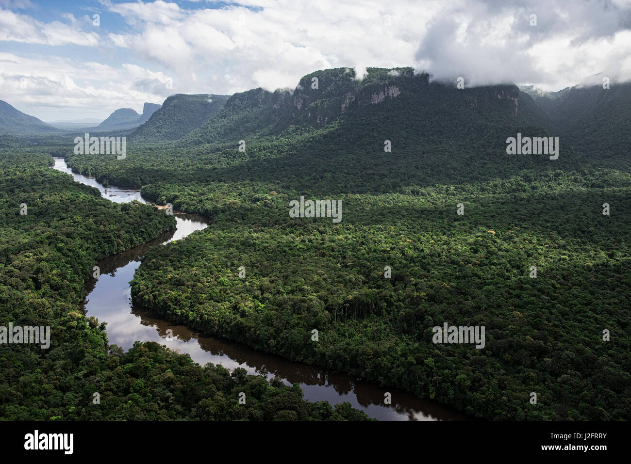 Kaieteur Falls (world's widest single drop waterfall) on the Potaro ...