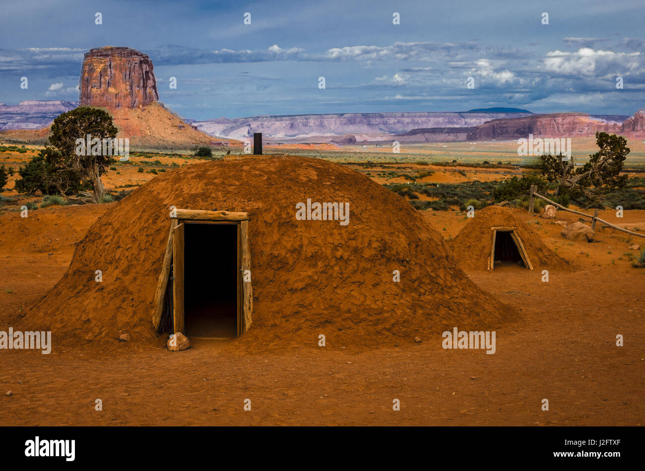 USA, Arizona, Utah, Navajo Reservation, Monument Valley, Native ...