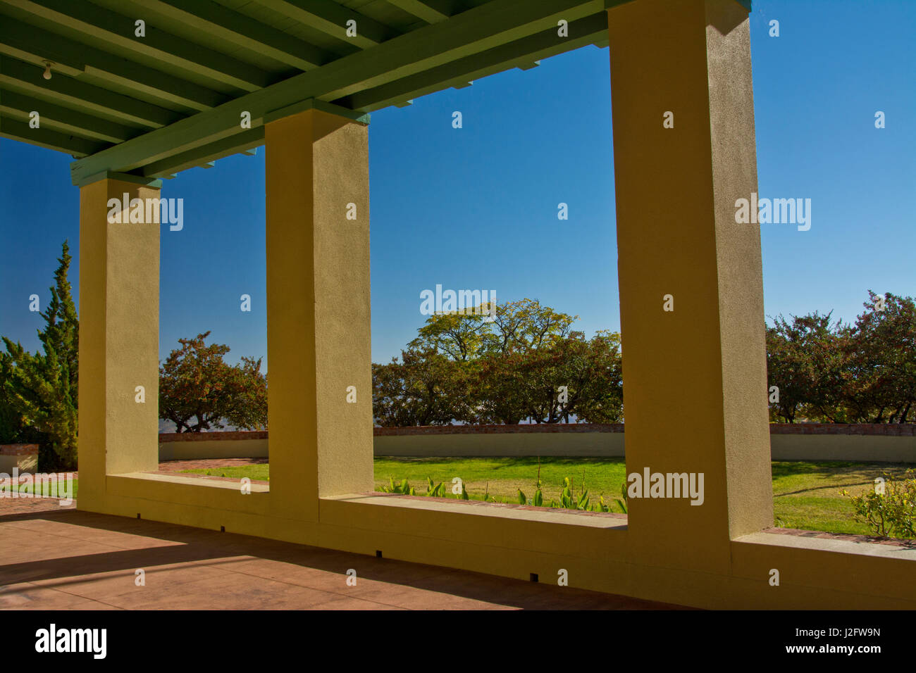 Porch View, Douglas Mansion, Jerome Historic Park, Jerome, Arizona, USA ...