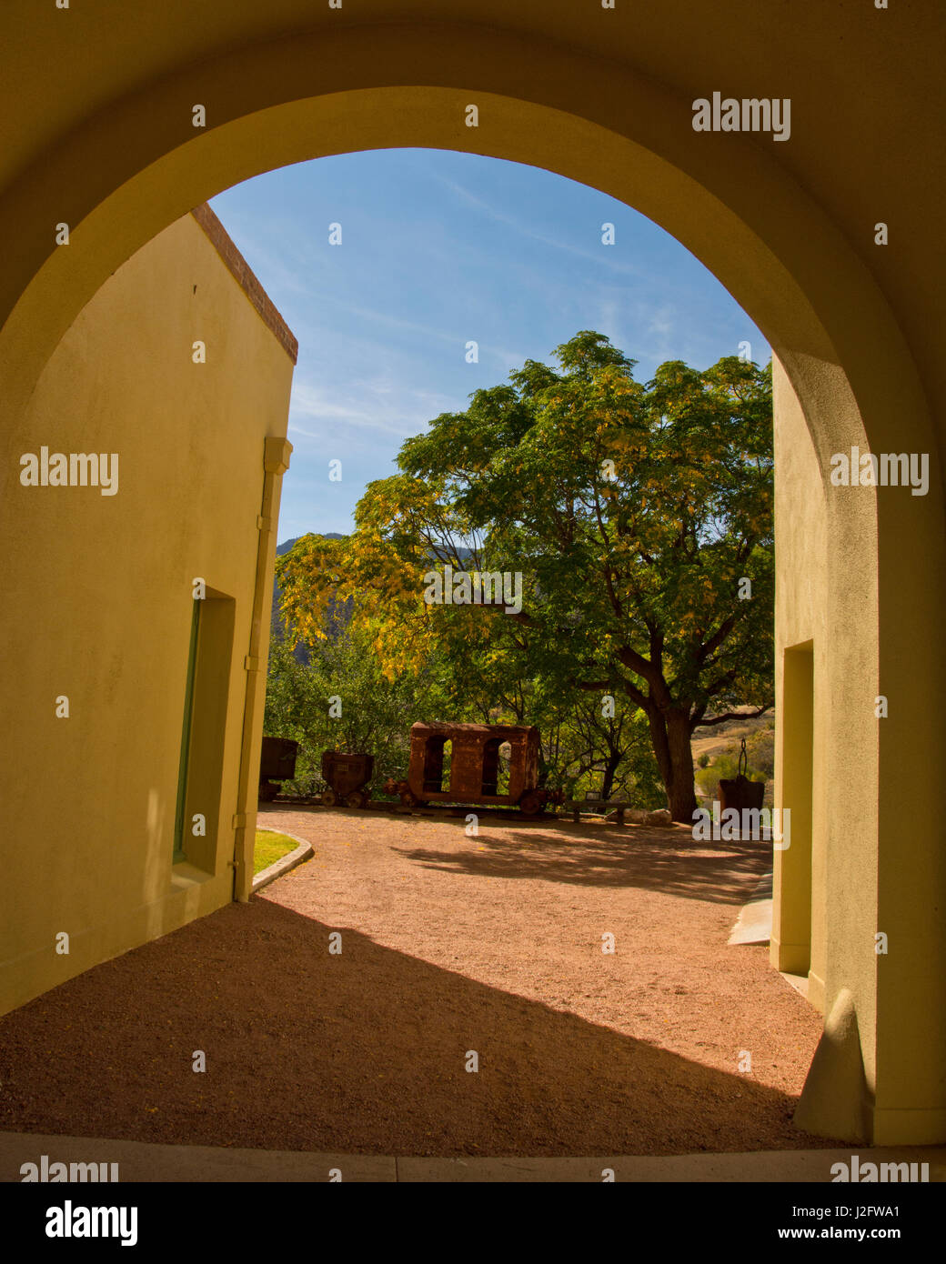 Portico View, View, Douglas Mansion, Jerome Historic Park, Jerome ...