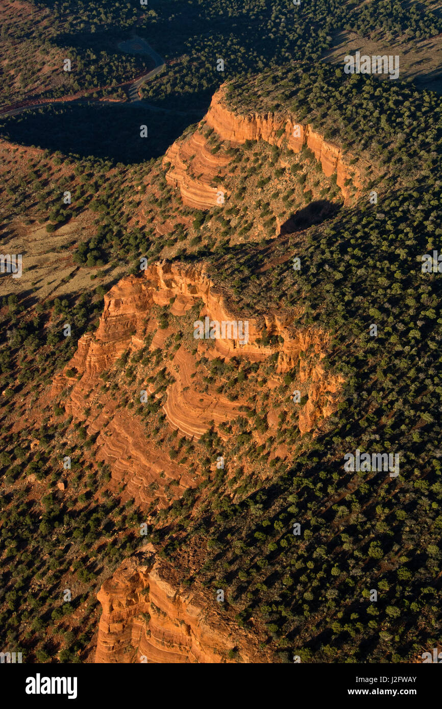 Aerial View, Doe Mesa, Red Rock Country, Sedona, Coconino National ...