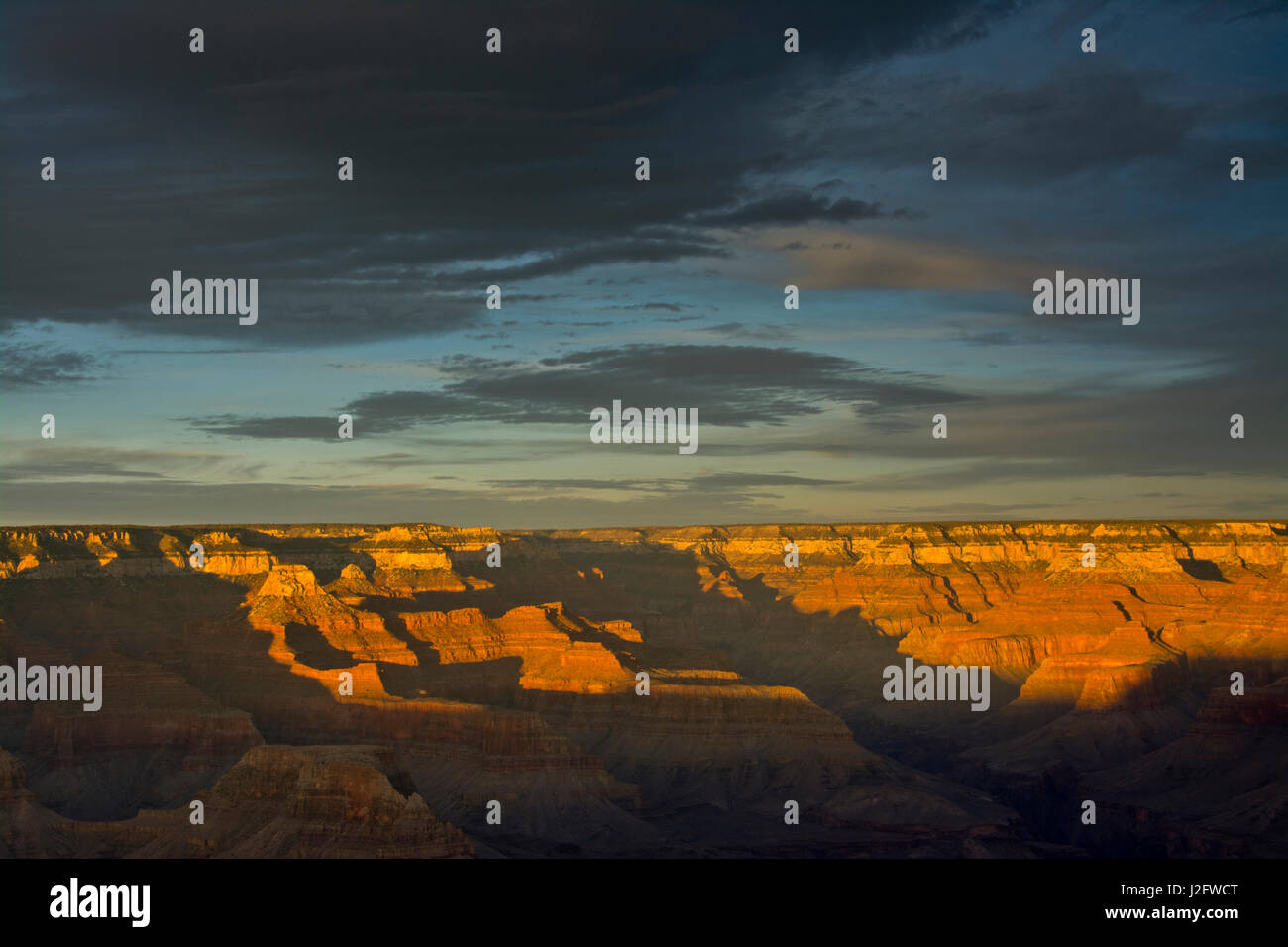 Sunset, Hopi Point, South Rim, Grand Canyon National Park, Arizona, USA ...