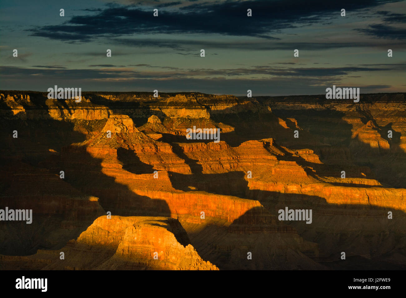 Sunset, Hopi Point, South Rim, Grand Canyon National Park, Arizona, USA ...