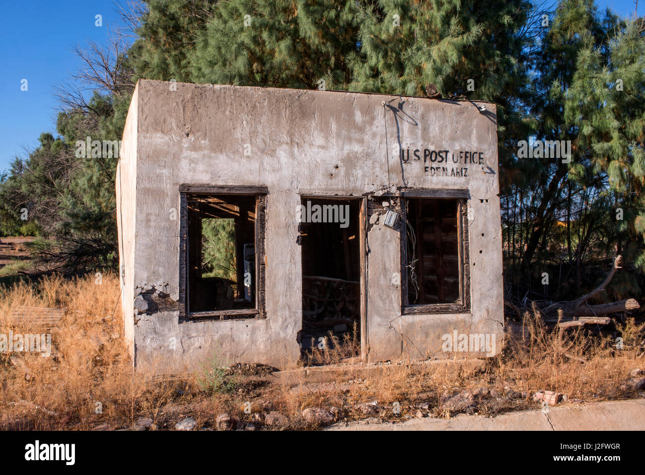 USA, Arizona, Eden, abandoned building (Large format sizes available ...
