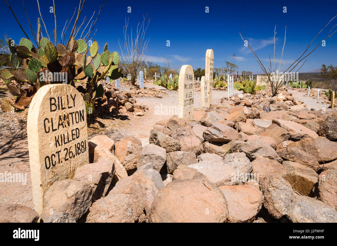 Graves at Boothill Graveyard, Tombstone, Arizona, Usa Stock Photo - Alamy