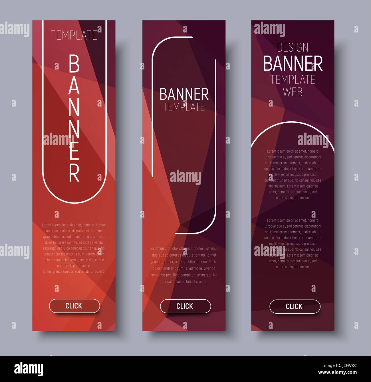 Template vertical web banners with abstract brown background with ...